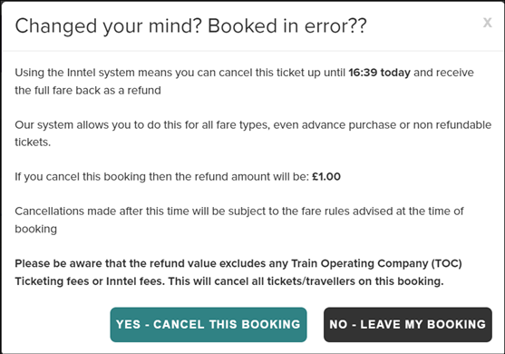 Cancelling your train ticket – Help Centre for LOGiC
